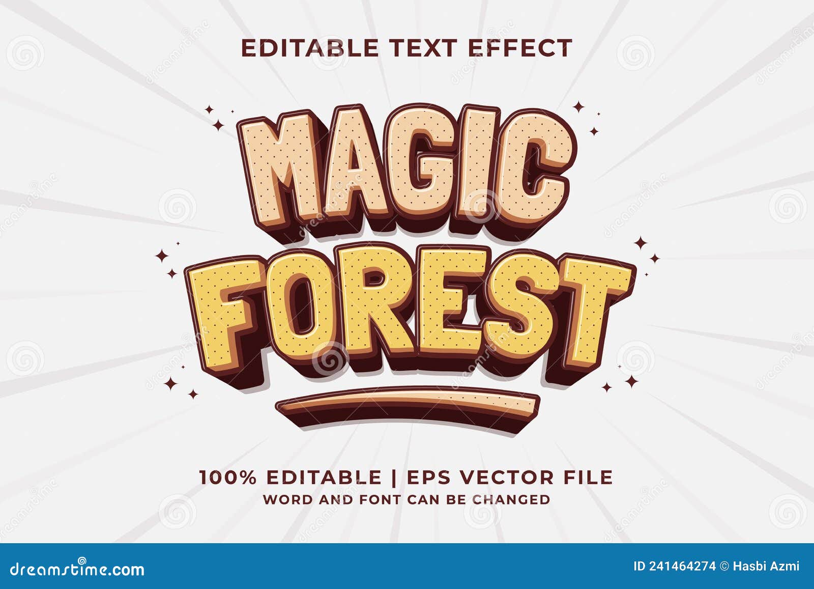 Editable Text Effect - Magic Forest 3d Cartoon Template Style Premium ...