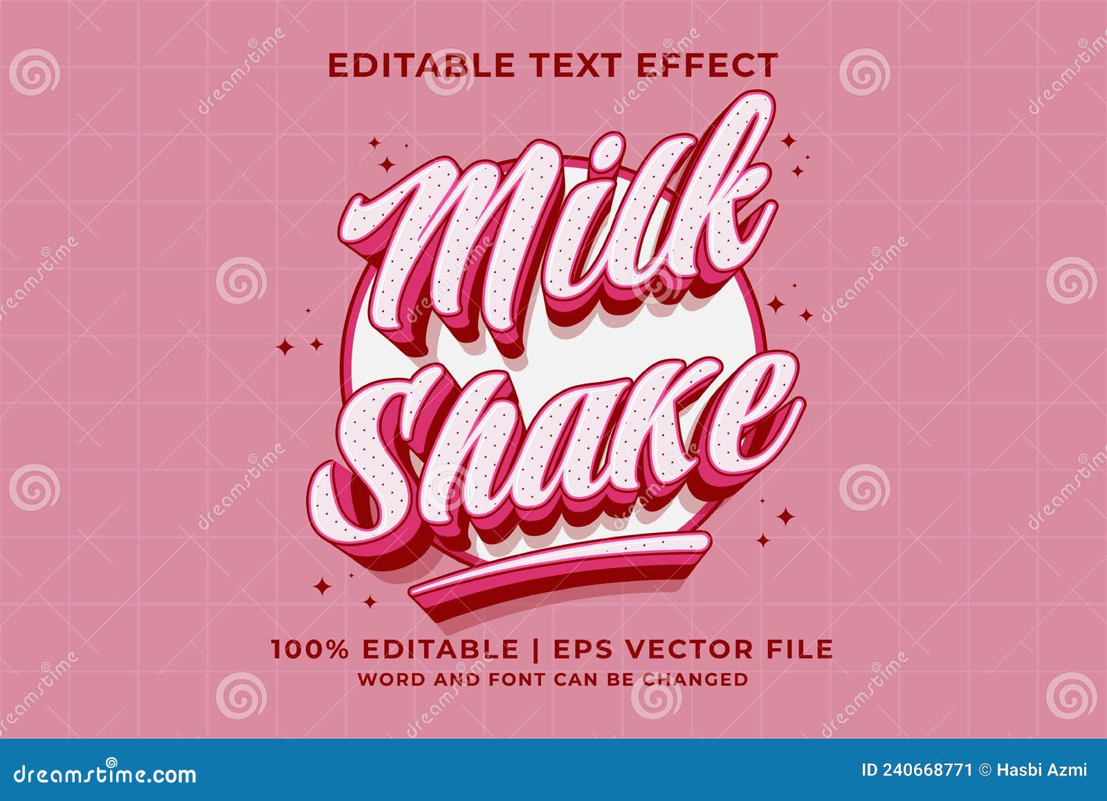 Editable Text Effect - Milk Shake 3d Cartoon Cute Template Style ...
