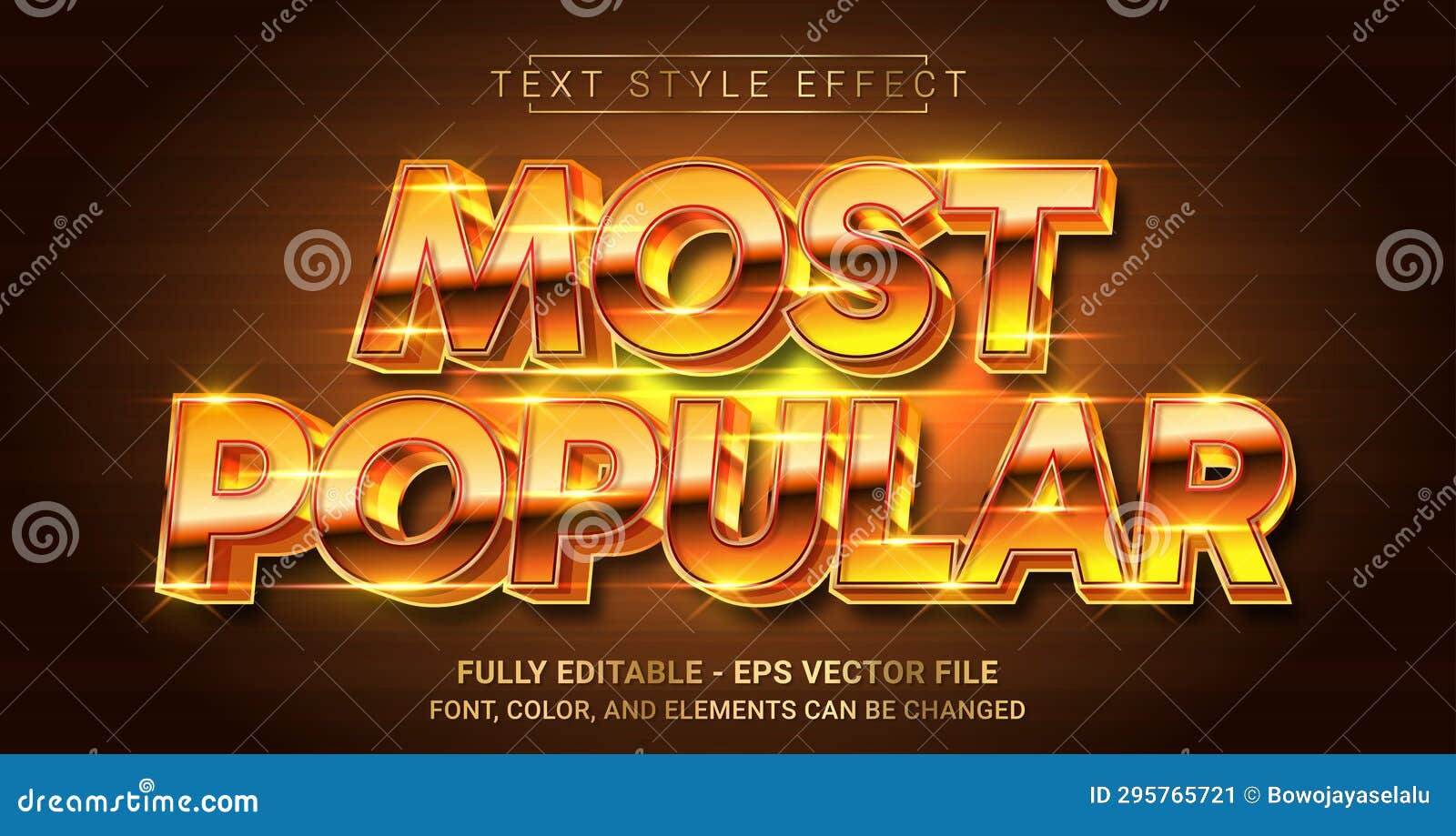 Editable Text Effect with Most Popular Theme. Stock Vector ...