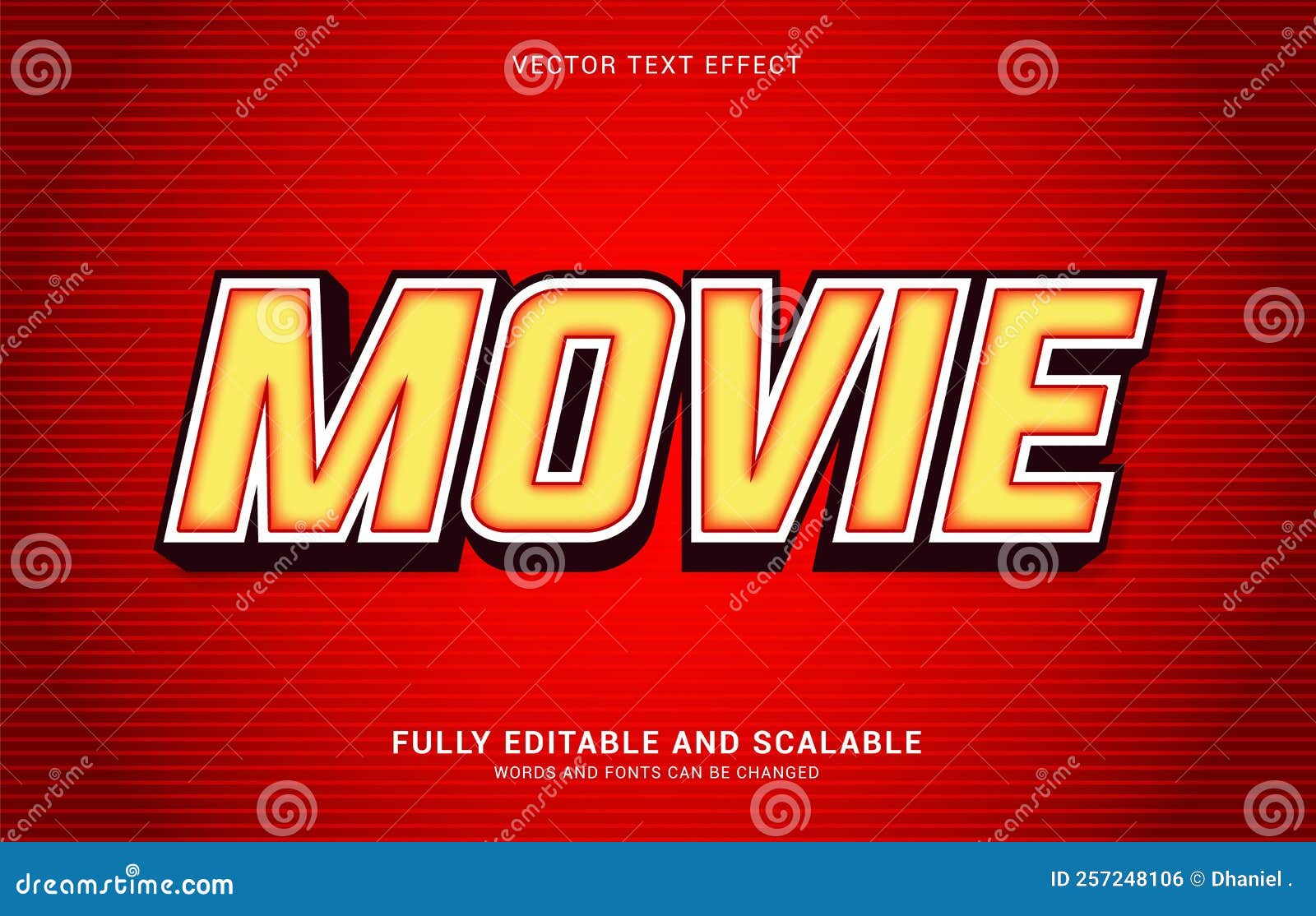 Editable Text Effect, Movie Style Stock Illustration - Illustration of ... Editable Text Effect, Movie Style Stock Illustration - Illustration of ...