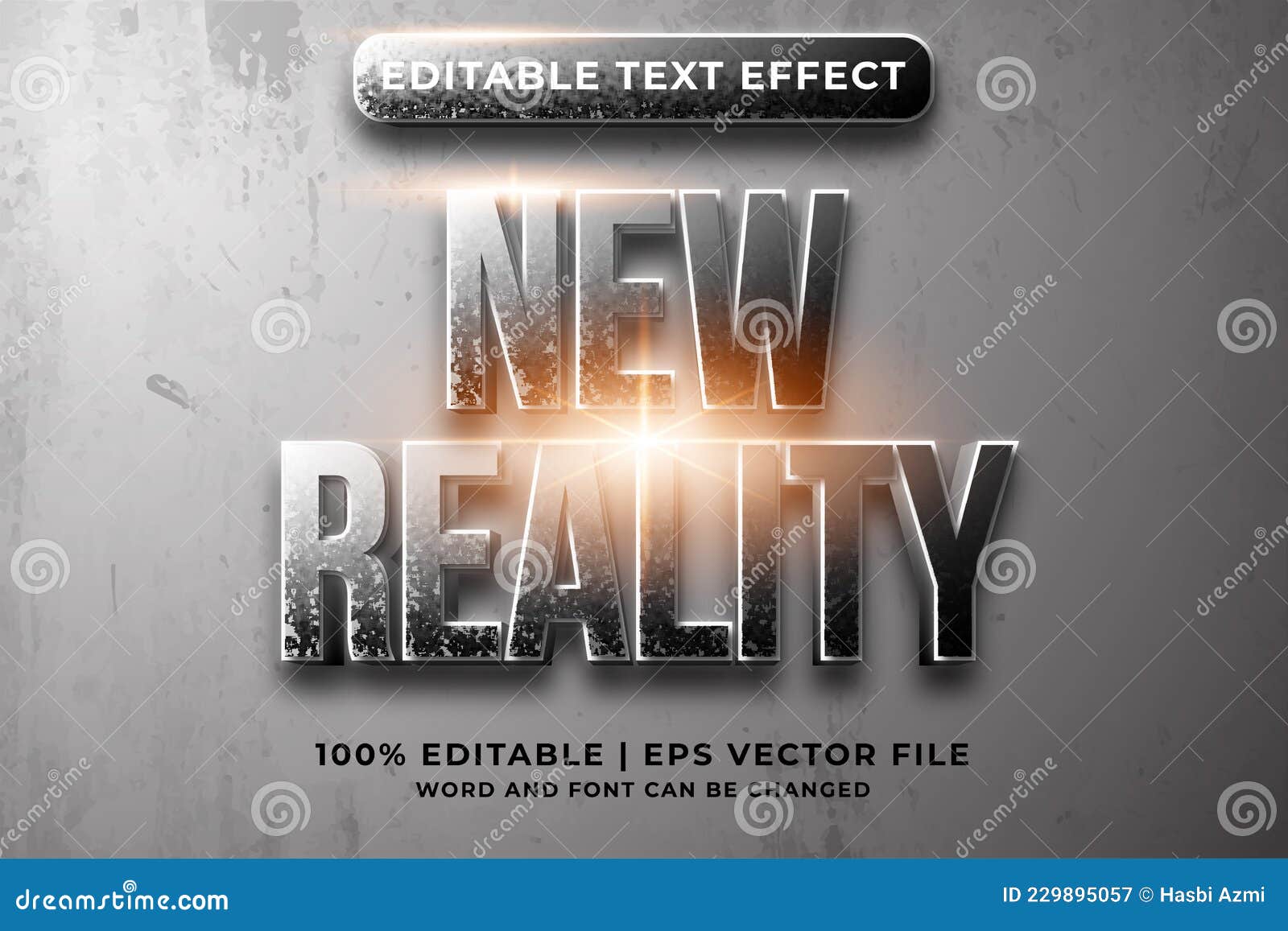 Editable Text Effect - New Reality Template Style Premium Vector Stock ...