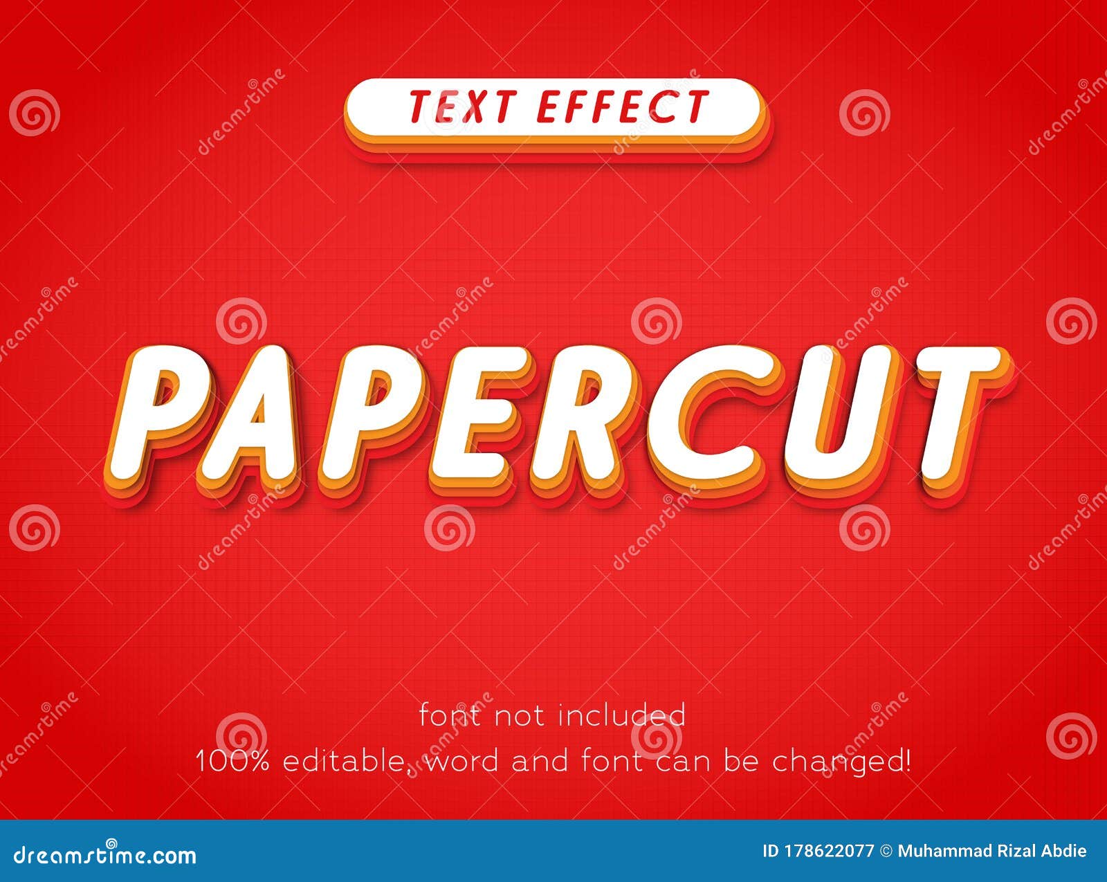 Editable Text Effect Papercut Colorful Fun Style Vector Template Letter ...