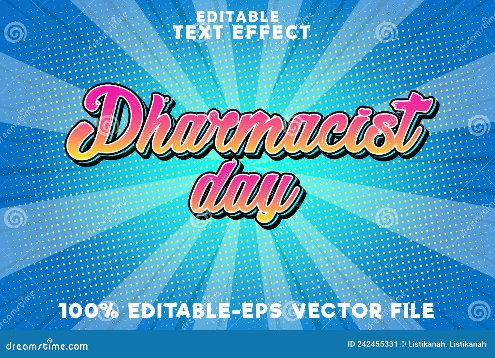 Editable Text Effect Pharmacist with Comic Modern Pharmacist Style ...