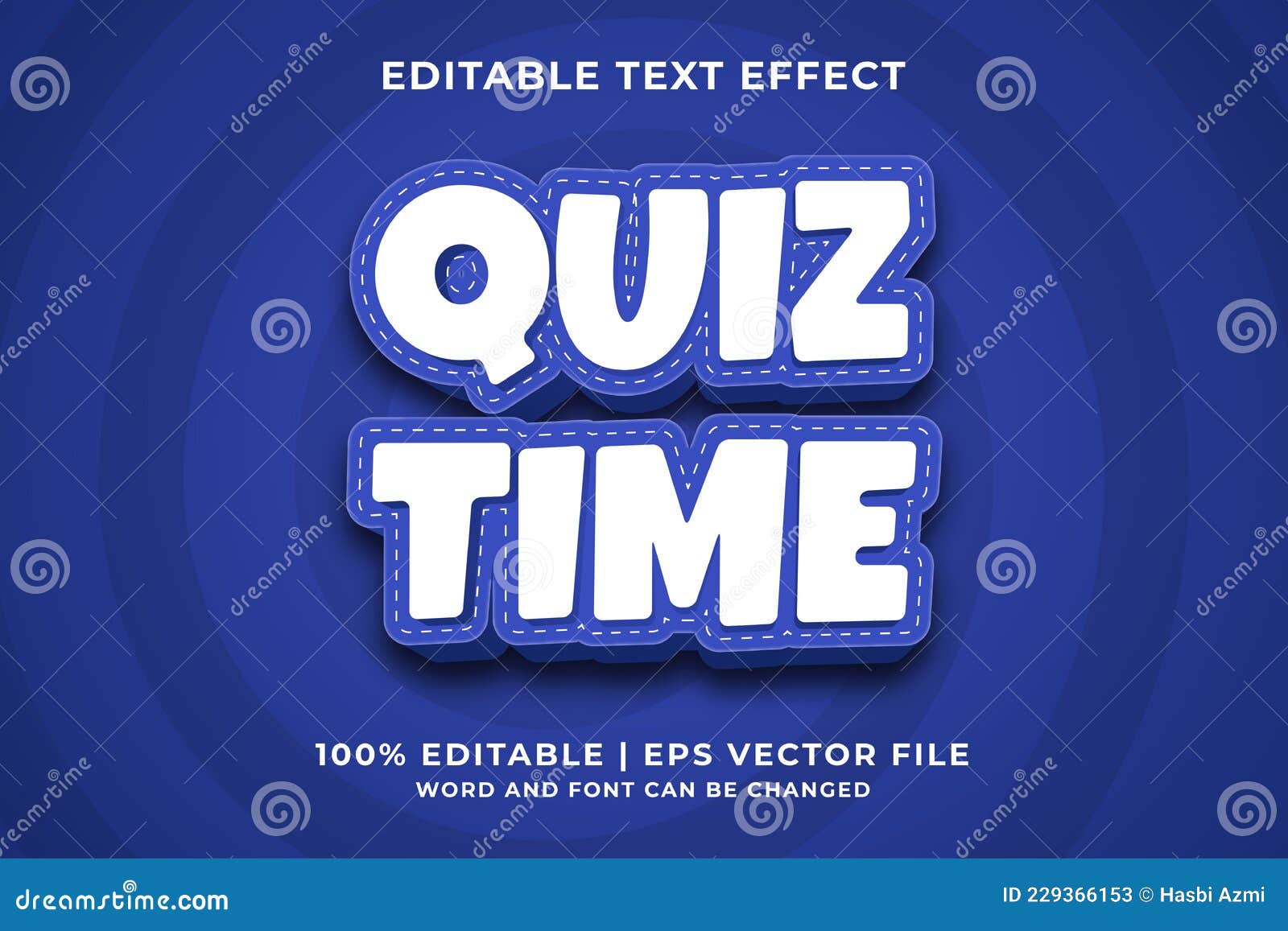 Editable Text Effect - Quiz Time 3d Template Style Premium Vector Stock ...