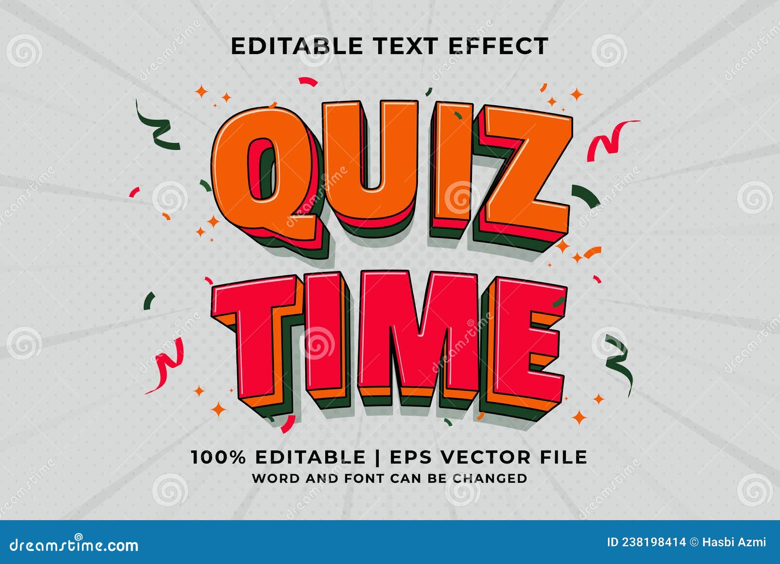 Editable Text Effect - Quiz Time Traditional Cartoon Template Style ...