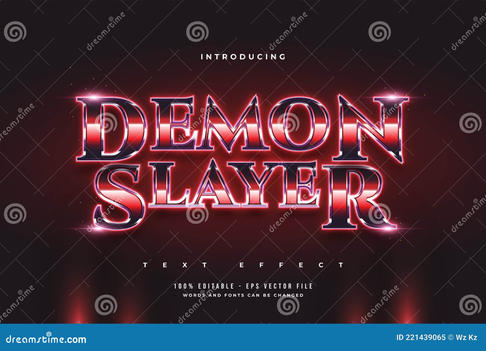 Editable Text Effect in Red Demon Style with Retro and Futuristic ...