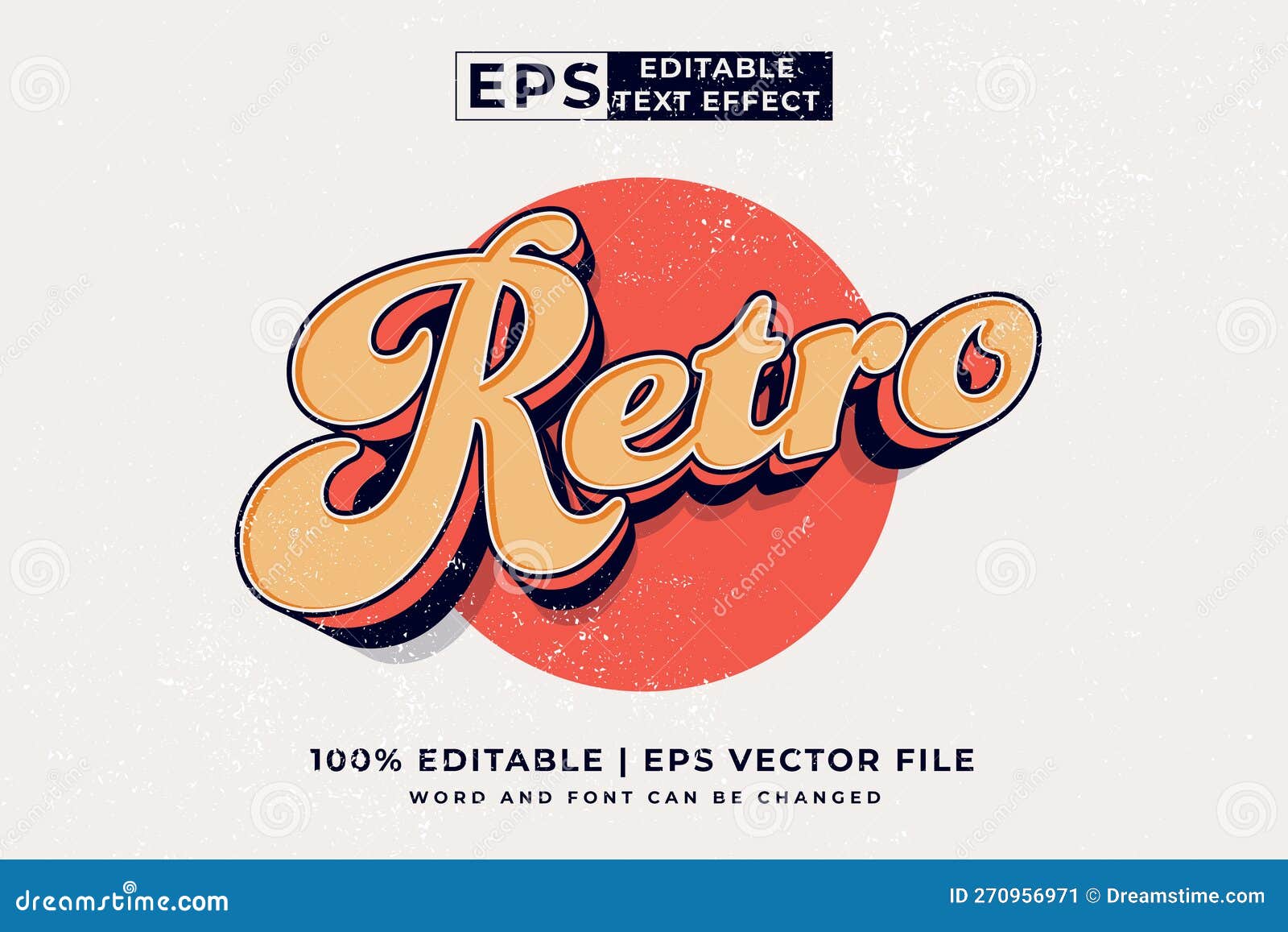 Editable Text Effect Retro 3d Cartoon Style Premium Vector Stock Vector ...