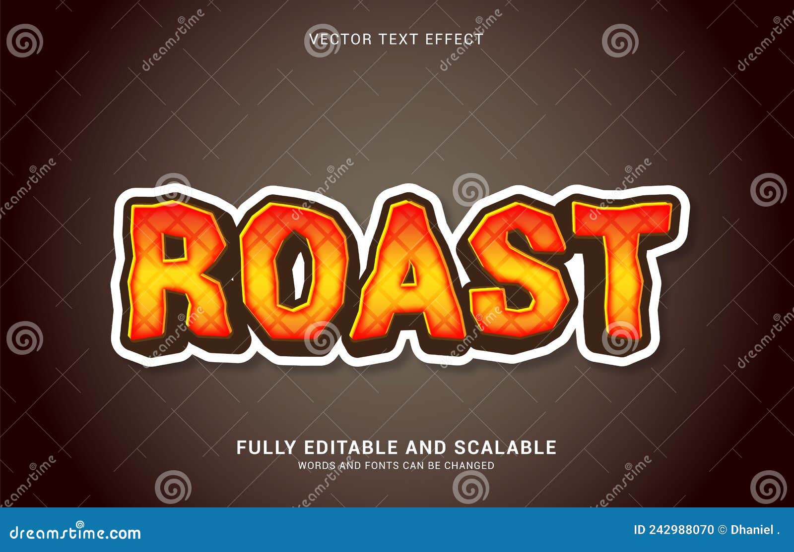 Editable Text Effect, Roast Style Stock Vector - Illustration of ...