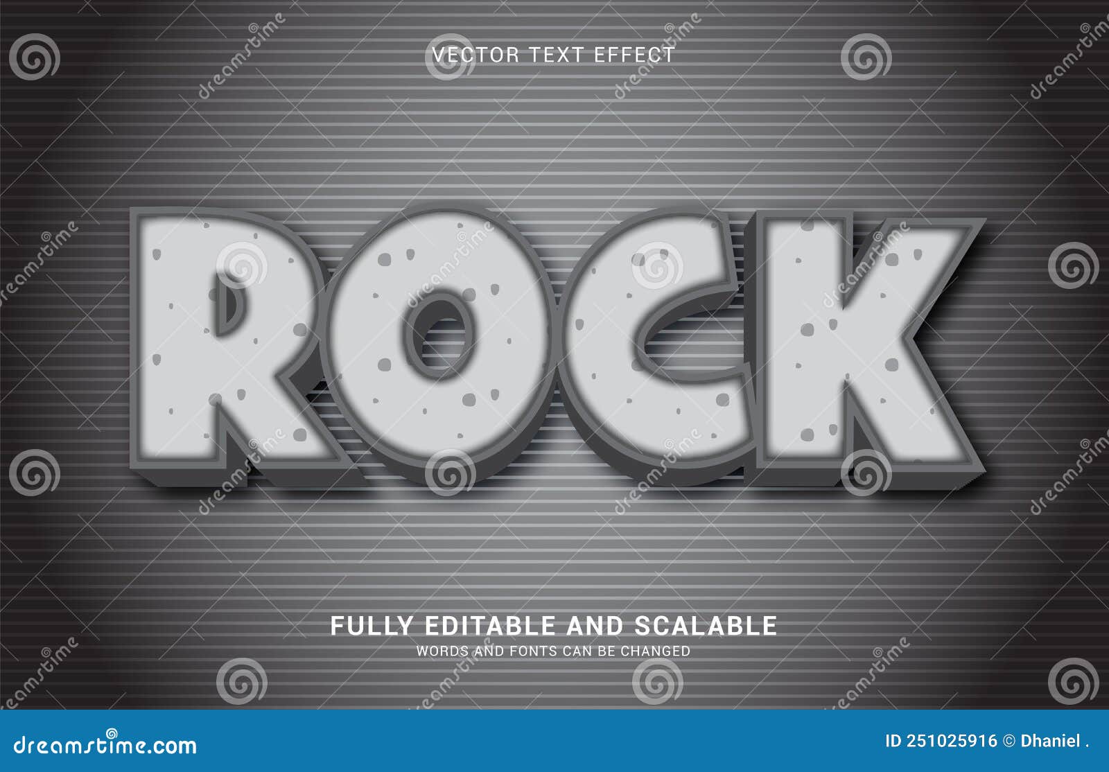 Editable Text Effect, Rock Style Stock Vector - Illustration of sign ...