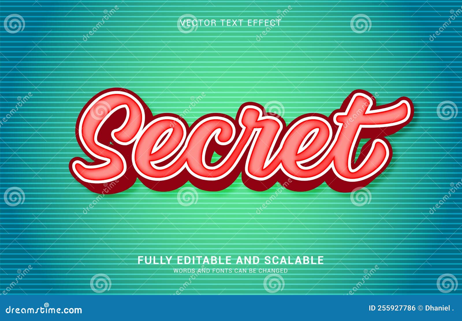 Editable Text Effect, Secret Style Stock Illustration - Illustration of ...