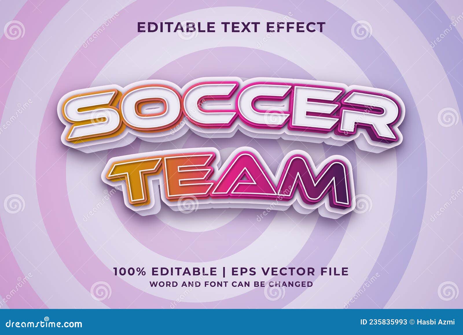 Editable Text Effect - Soccer Team 3d Template Style Premium Vector ...