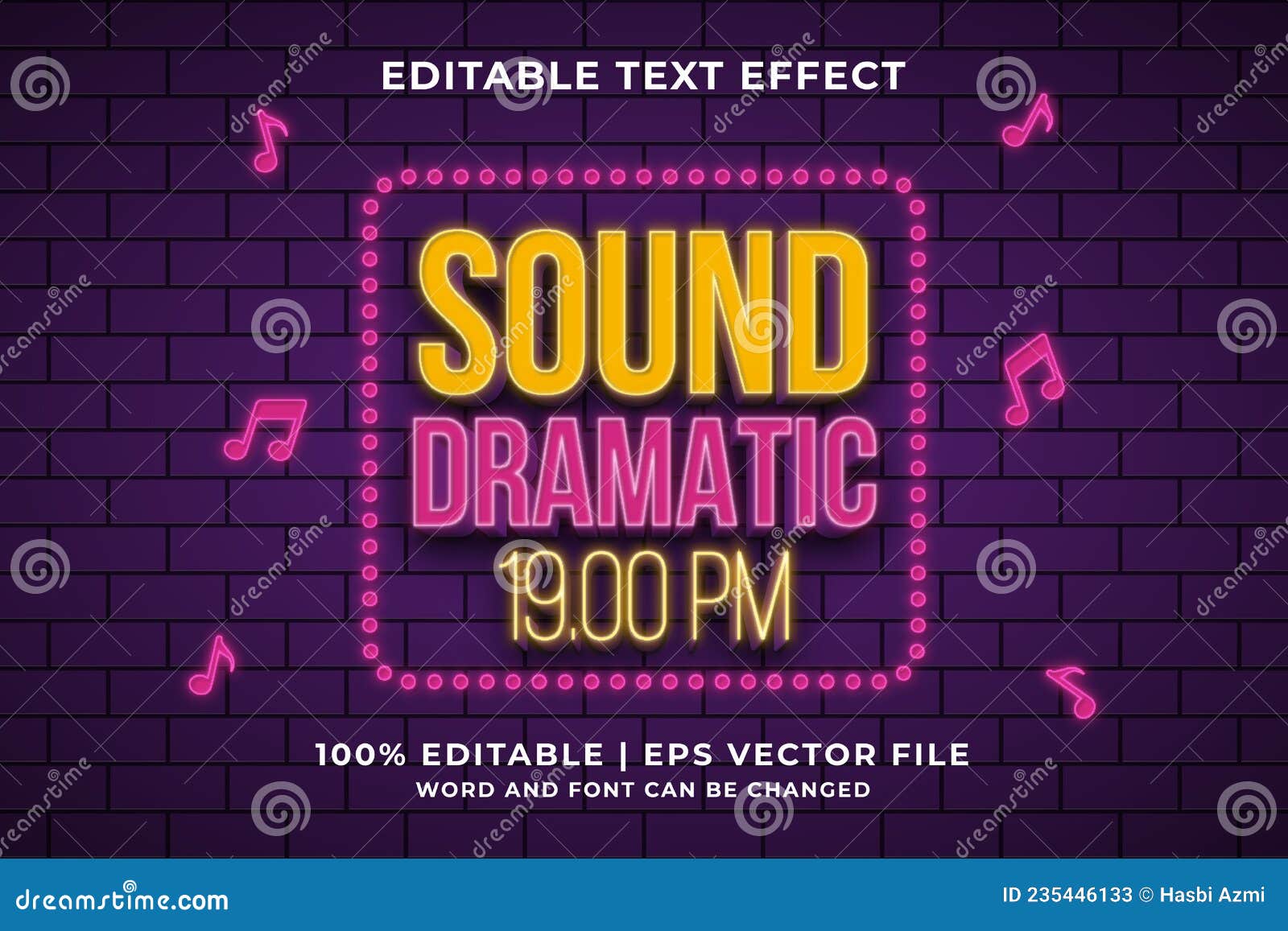 Editable Text Effect - Sound Dramatic 3d Template Style Premium Vector ...