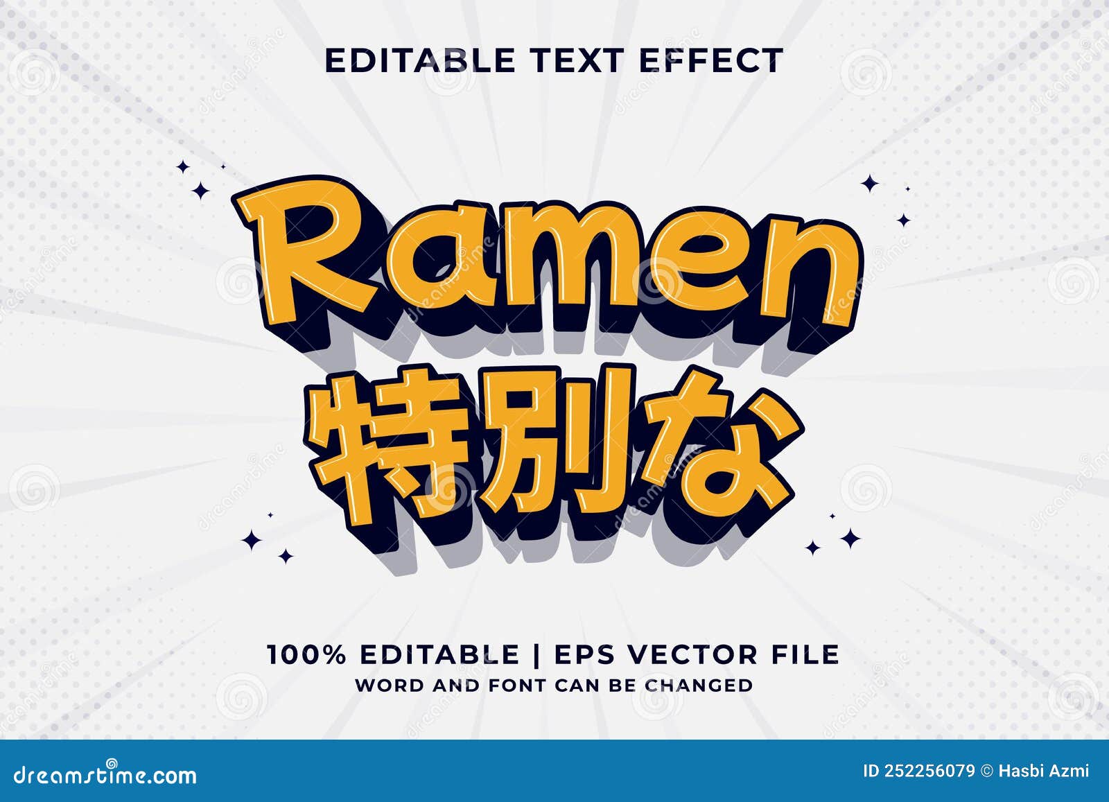 Editable Text Effect Special Ramen 3d Cartoon Template Style Premium ...
