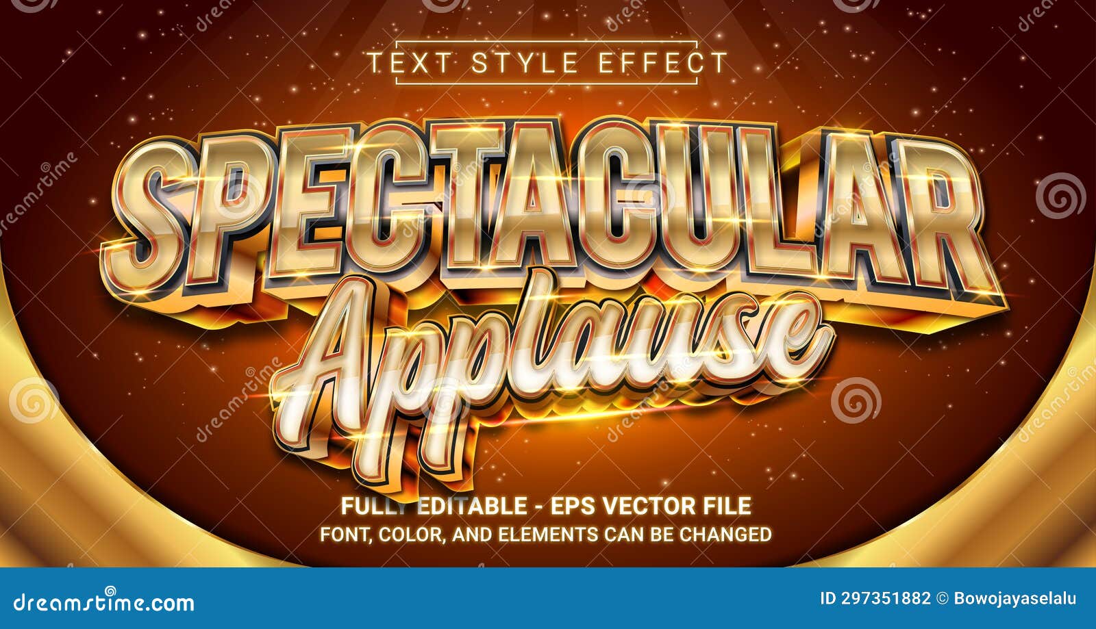 Editable Text Effect with Spectacular Applause Theme. Premium Graphic ...