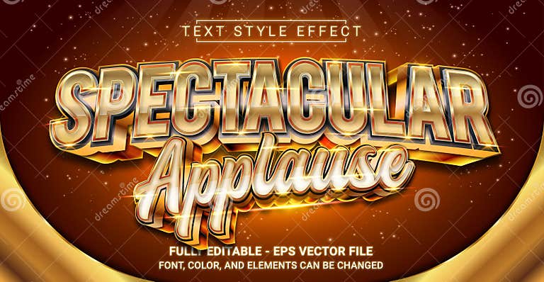Editable Text Effect with Spectacular Applause Theme. Premium Graphic ...