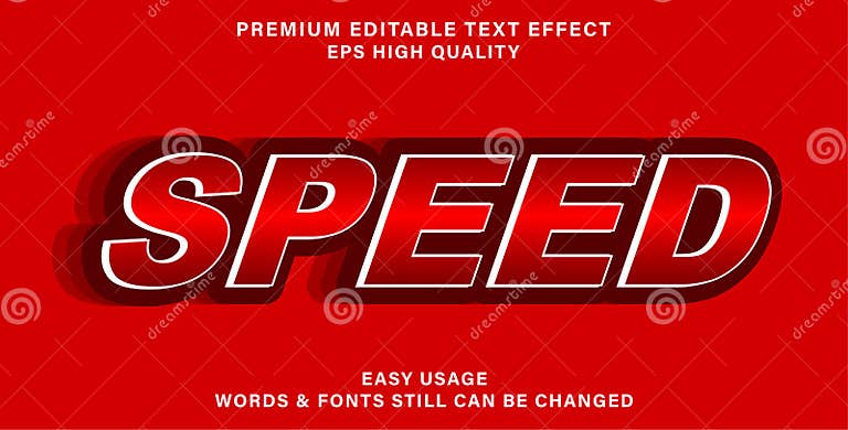 Editable Text Effect Speed Style Stock Vector - Illustration of fight ...