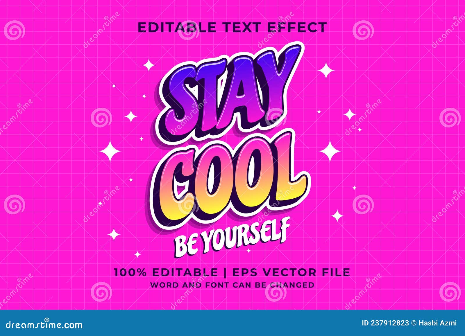 Editable Text Effect - Stay Cool Cartoon Template Style Premium Vector ...