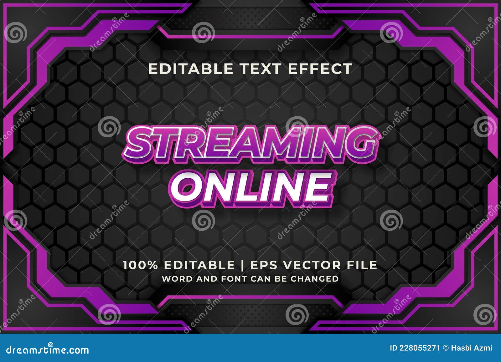 Editable Text Effect - Streaming Online 3d Style Template. Premium ...