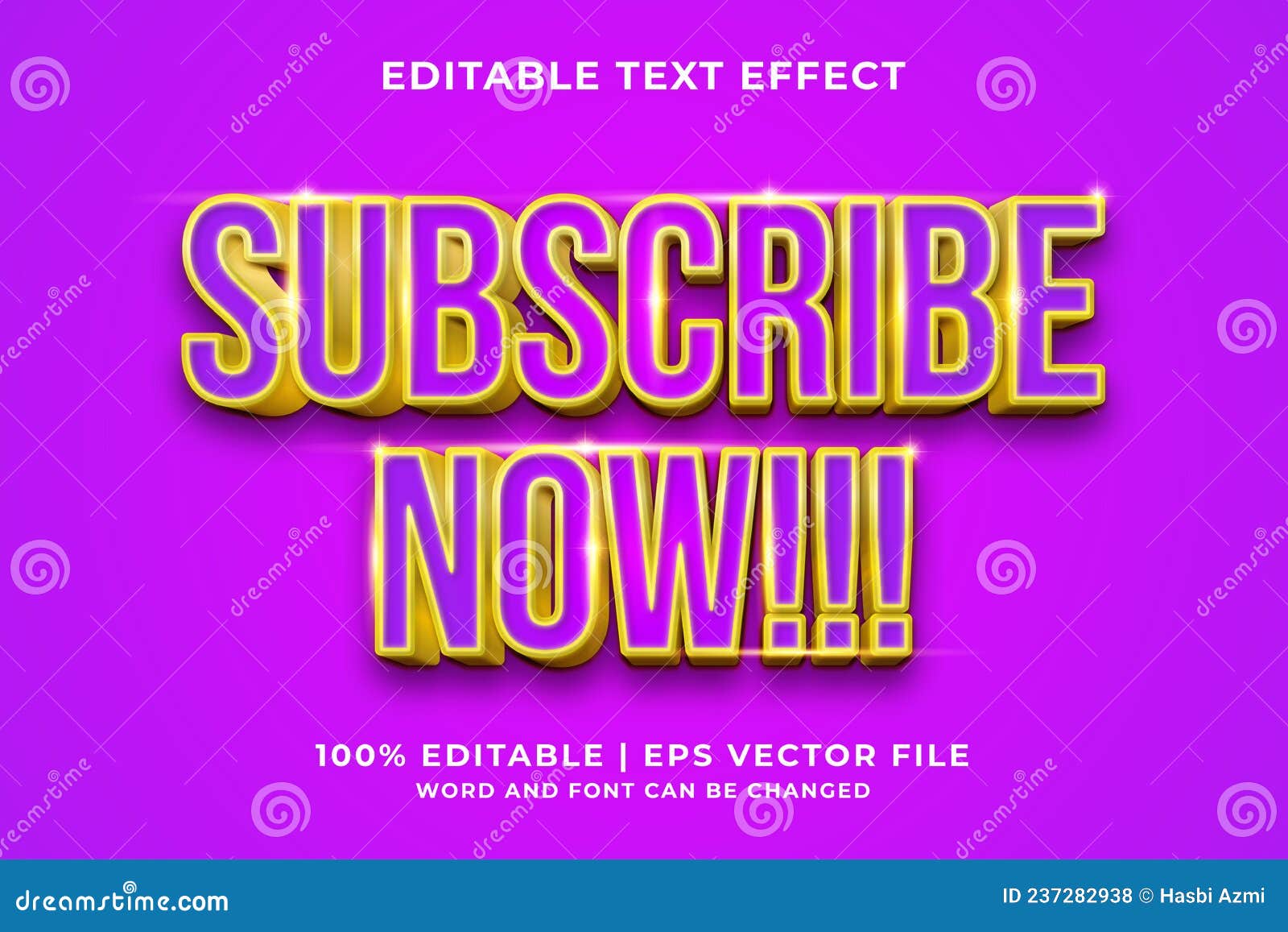 Editable Text Effect - Subscribe Now 3d Template Style Premium Vector ...