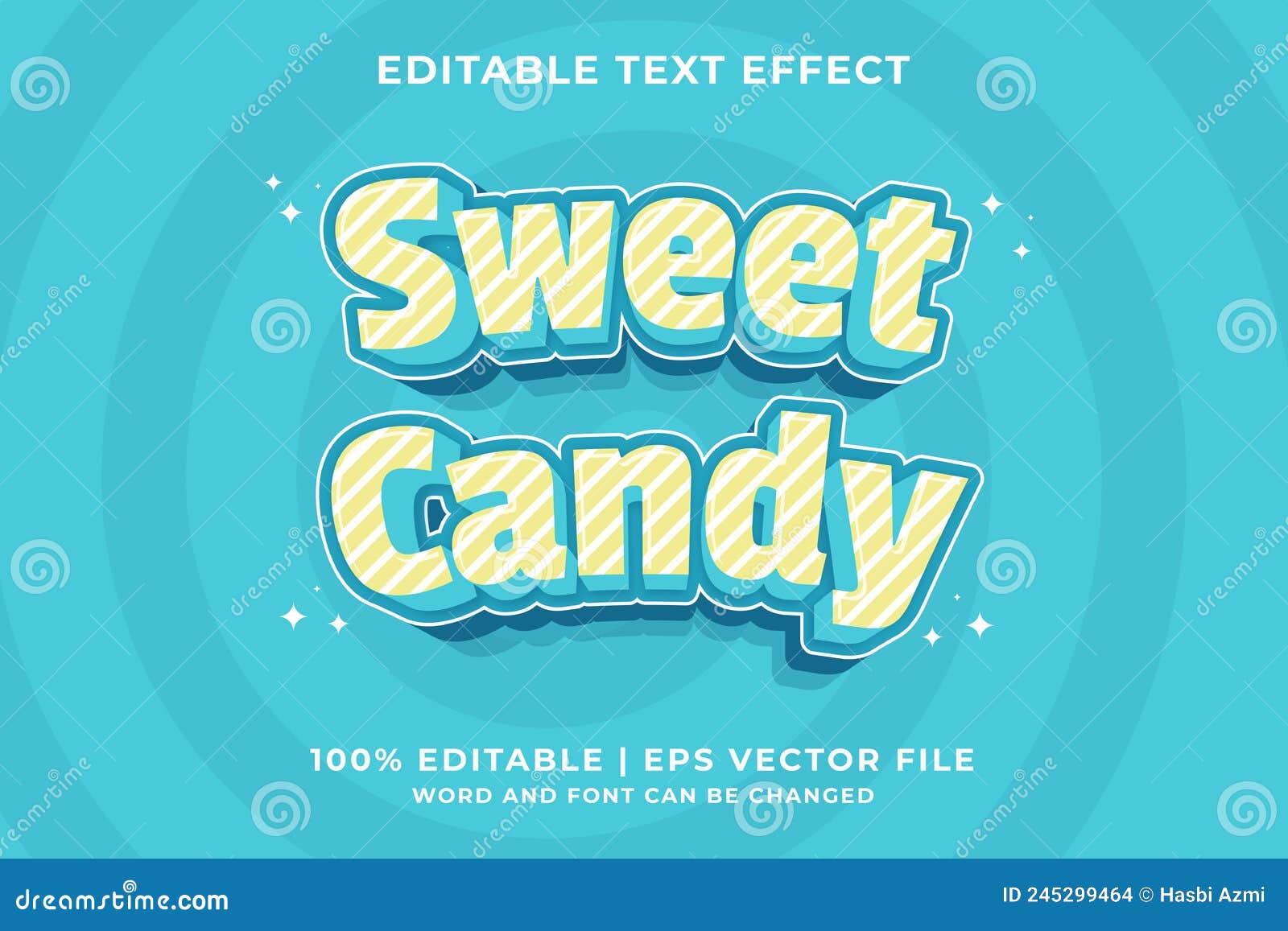 Editable Text Effect Sweet Candy 3d Cartoon Template Style Premium ...