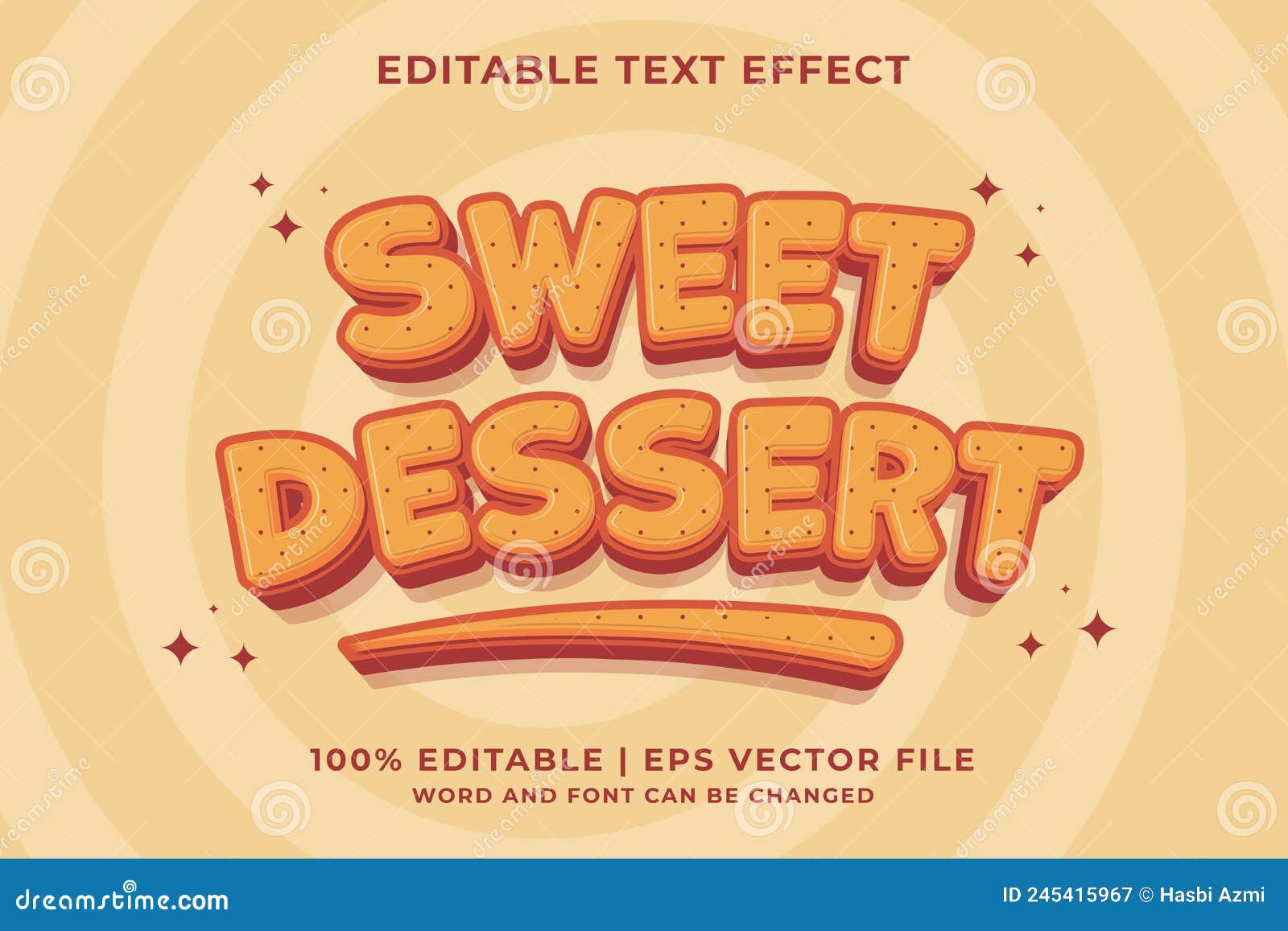 Editable Text Effect Sweet Dessert 3d Cartoon Template Style Premium ...
