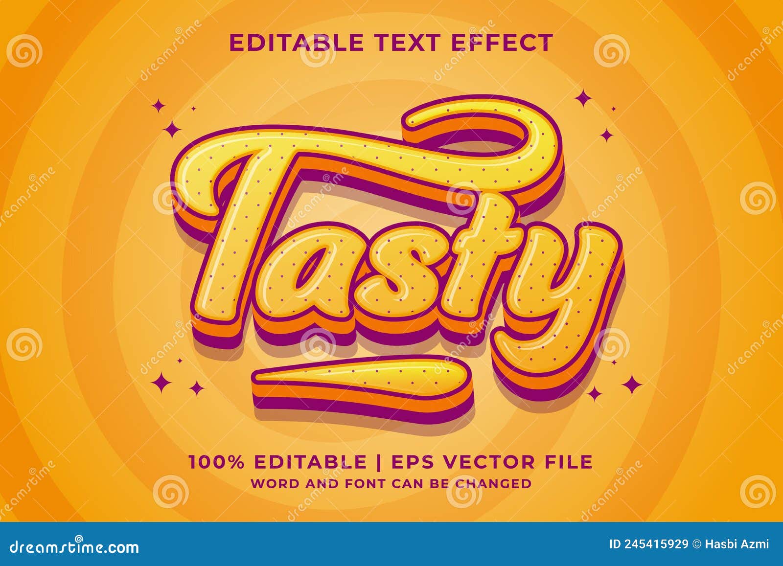 Editable Text Effect Tasty 3d Cartoon Template Style Premium Vector ...