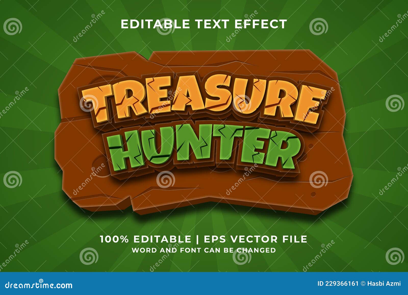 Editable Text Effect - Treasure Hunter 3d Template Style Premium Vector ...