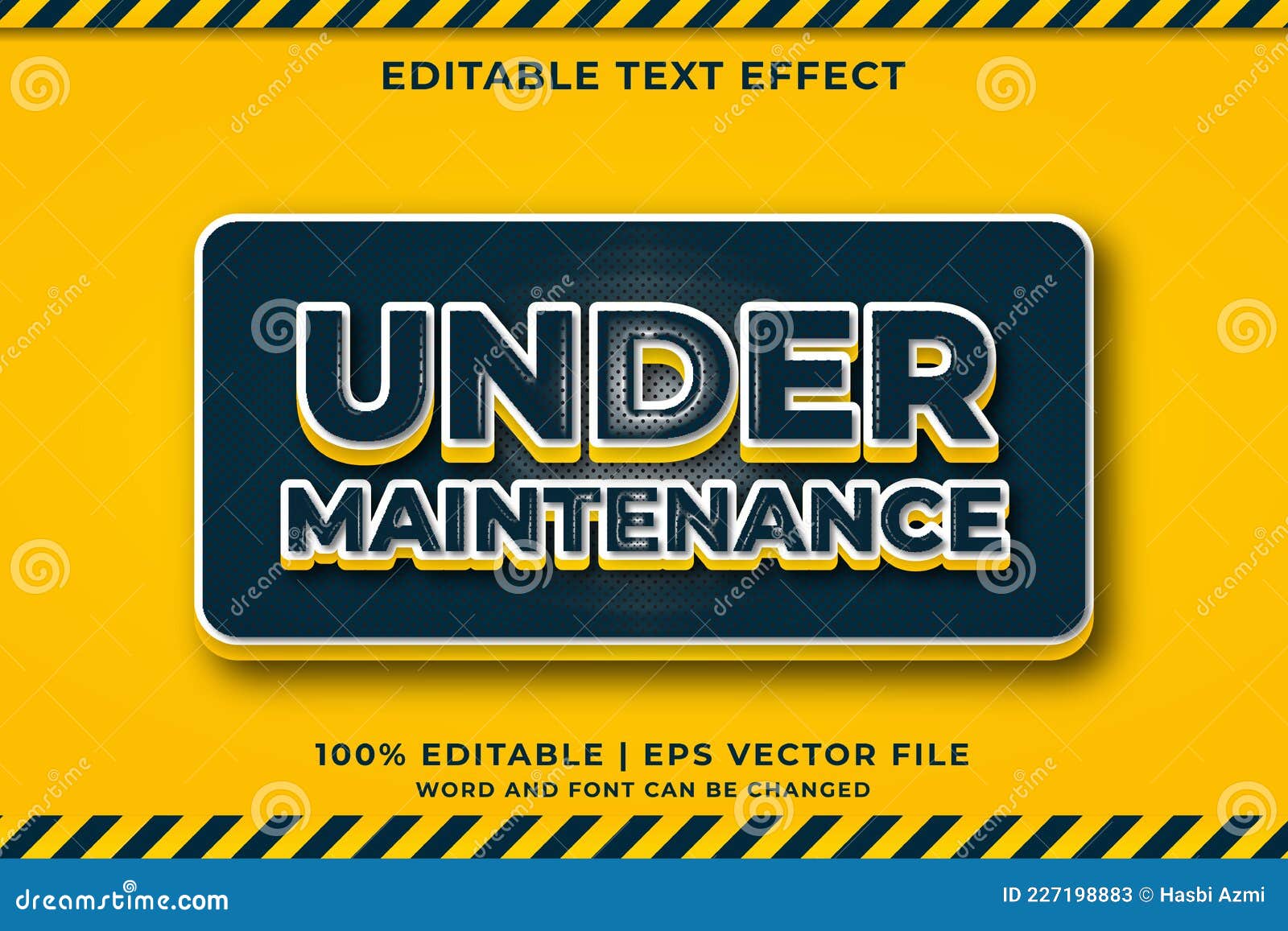 Editable Text Effect - Under Maintenance 3d Template Style Premium ...