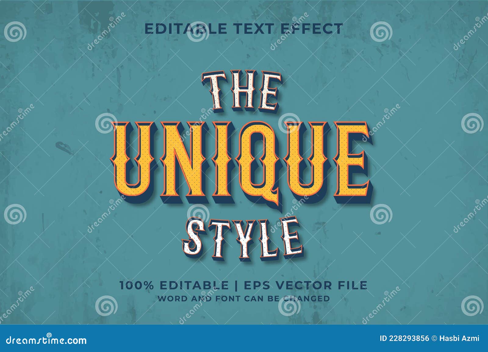 Editable Text Effect - the Unique Vintage Style Template Premium Vector ...