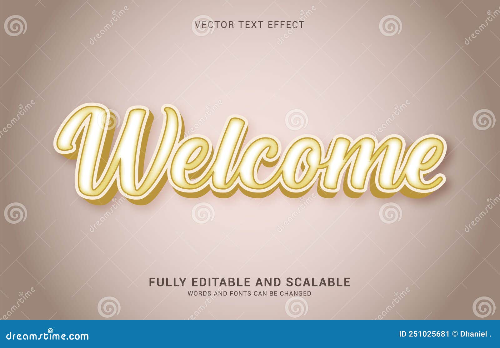 Editable Text Effect, Welcome Style Stock Vector - Illustration of ...