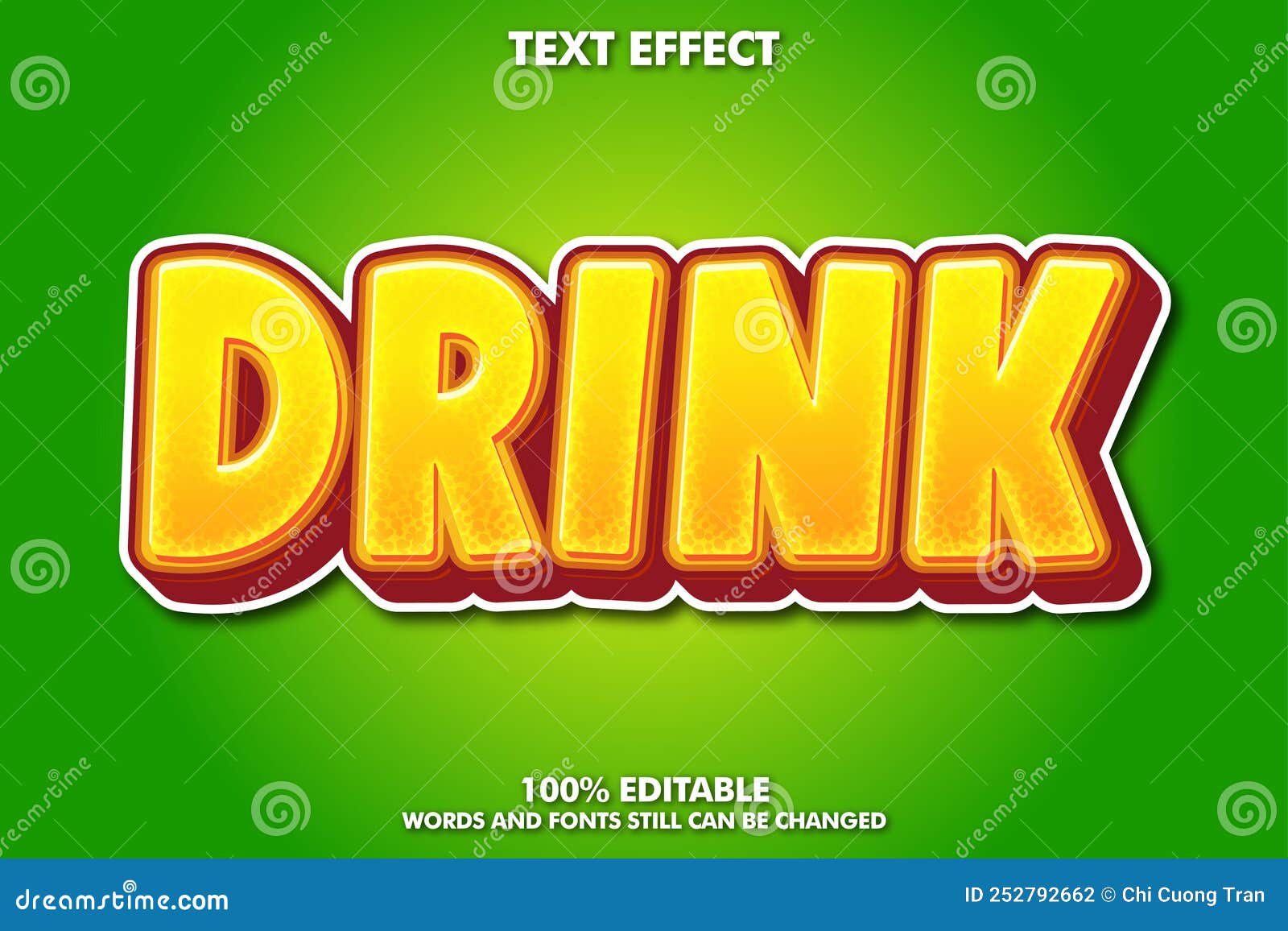 Editable Text Effect Yellow and Orange Gradient Fully Change and ...