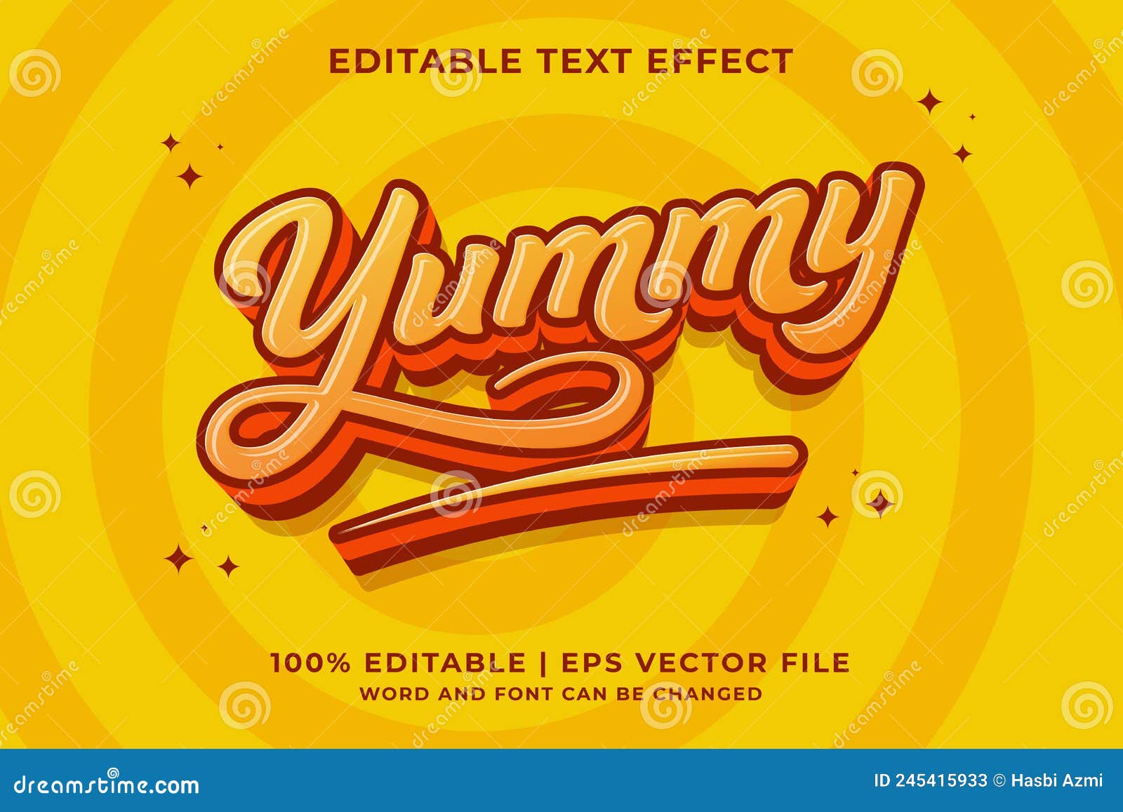 Editable Text Effect Yummy 3d Cartoon Template Style Premium Vector ...