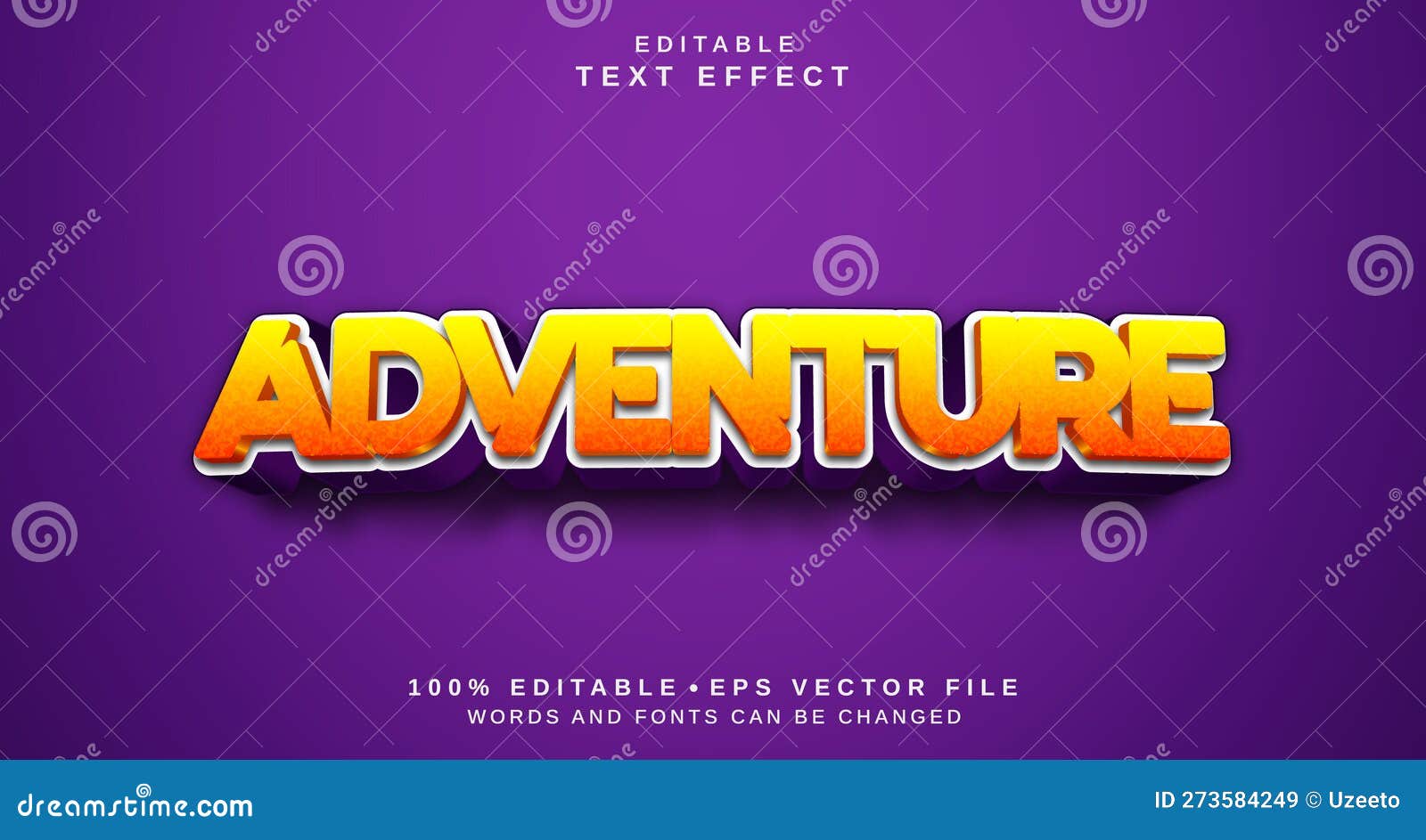 Editable Text Style Effect - Adventure Text Style Theme Stock Vector ...
