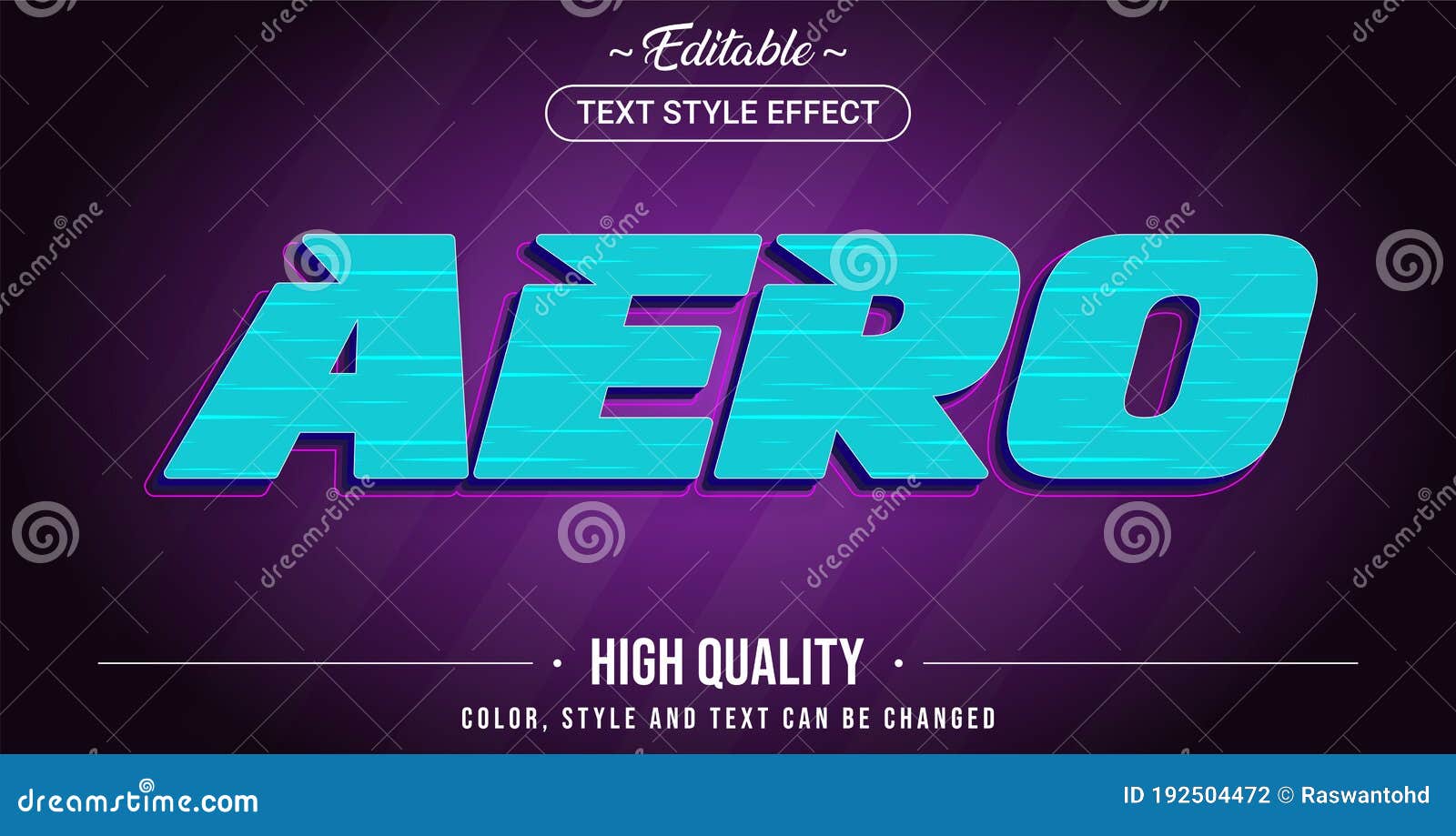 Editable Text Style Effect - Aerodynamic Theme Style Stock Vector ...