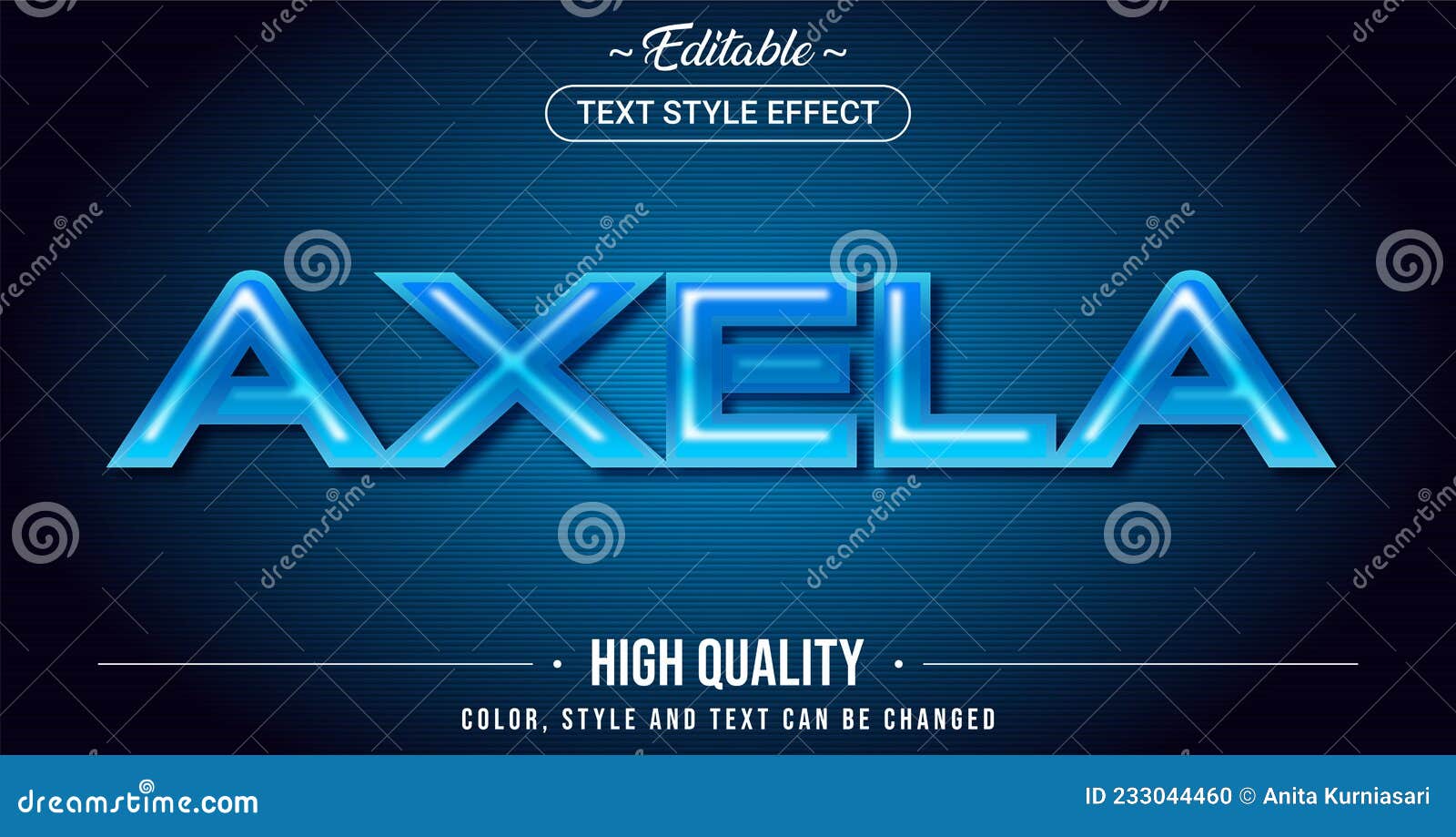 Alexa Text Style Effect. Editable Graphic Text Template Vector ...
