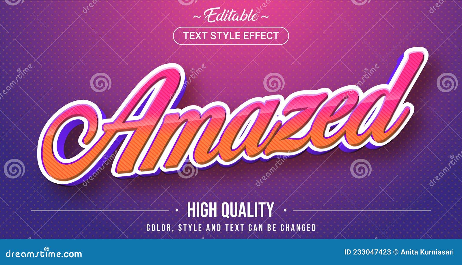 Editable Text Style Effect - Amazed Theme Style Stock Vector ...