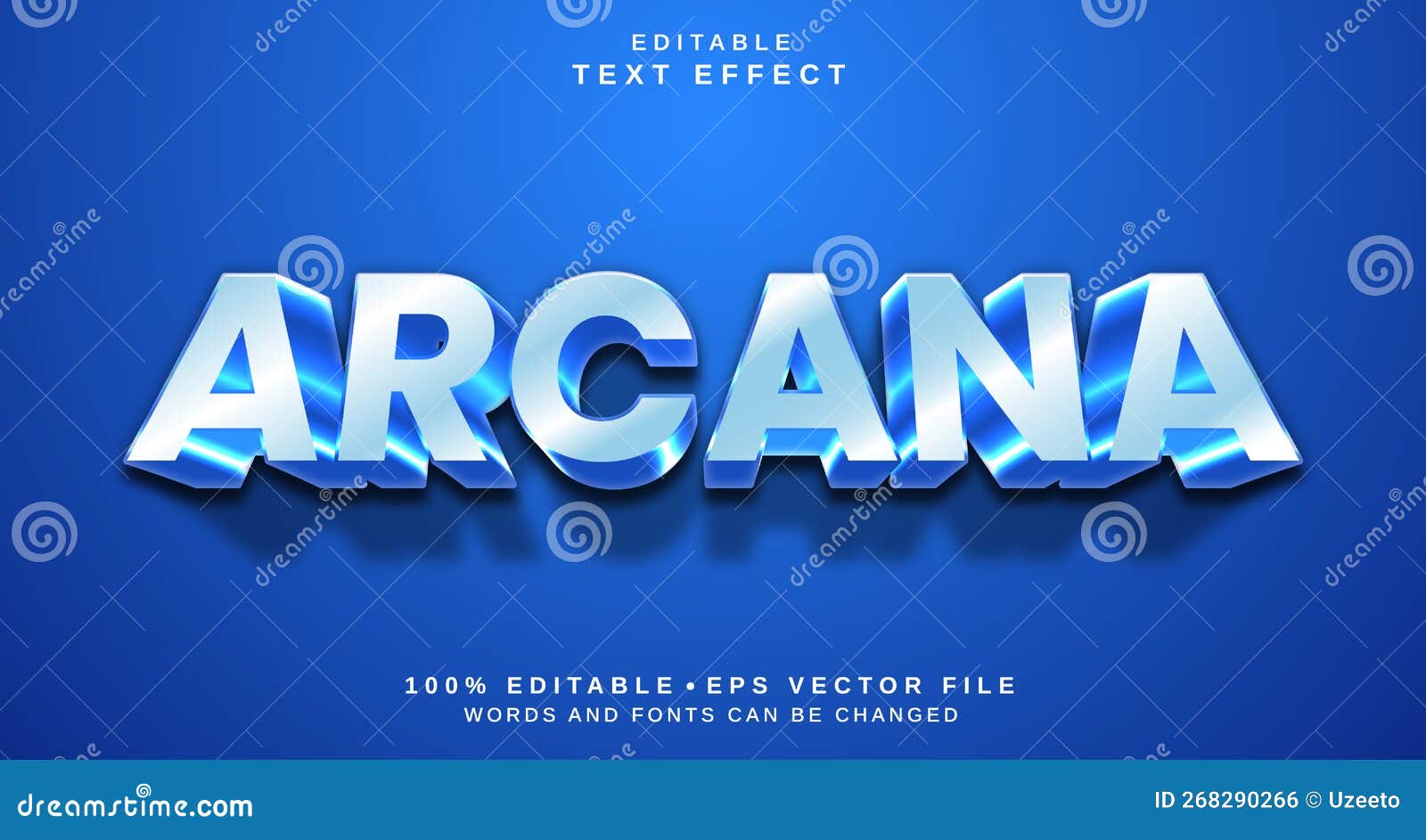 Editable Text Style Effect - Arcana Text Style Theme Stock Vector ...