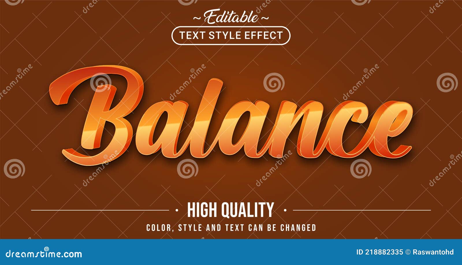 Editable Text Style Effect - Balance Text Style Theme Stock Vector ...