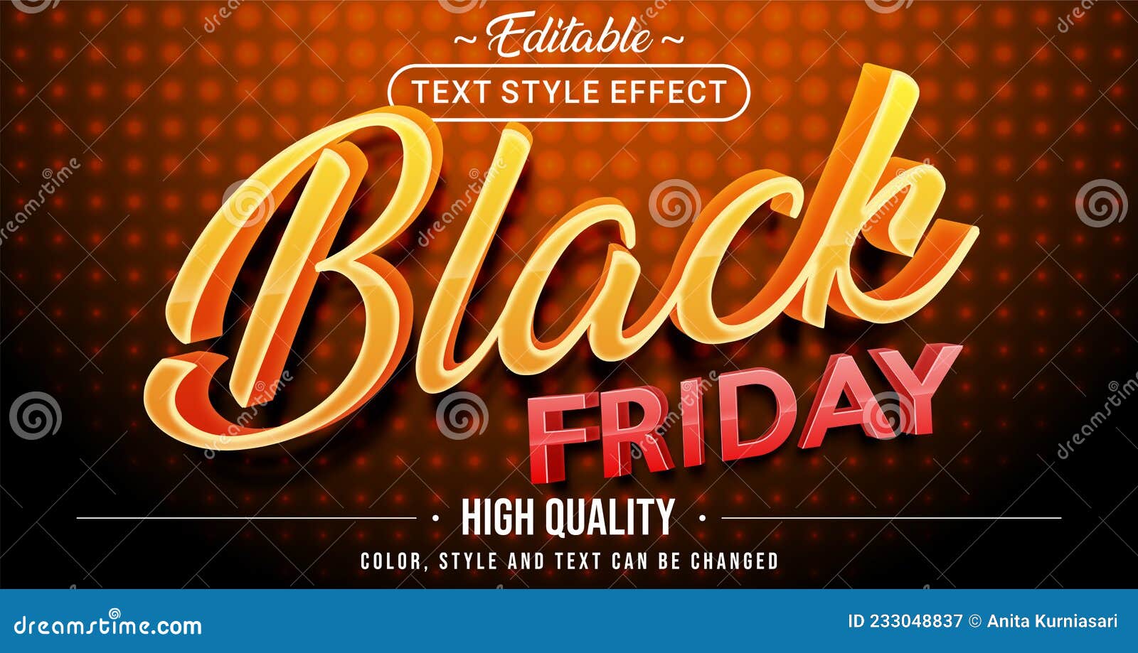 Editable Text Style Effect - Black Friday Theme Style Stock Vector ...