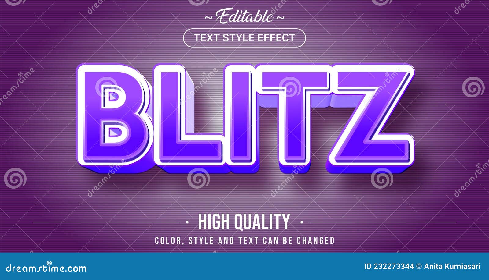 Editable Blitz Text Effect Vector Illustration | CartoonDealer.com ...