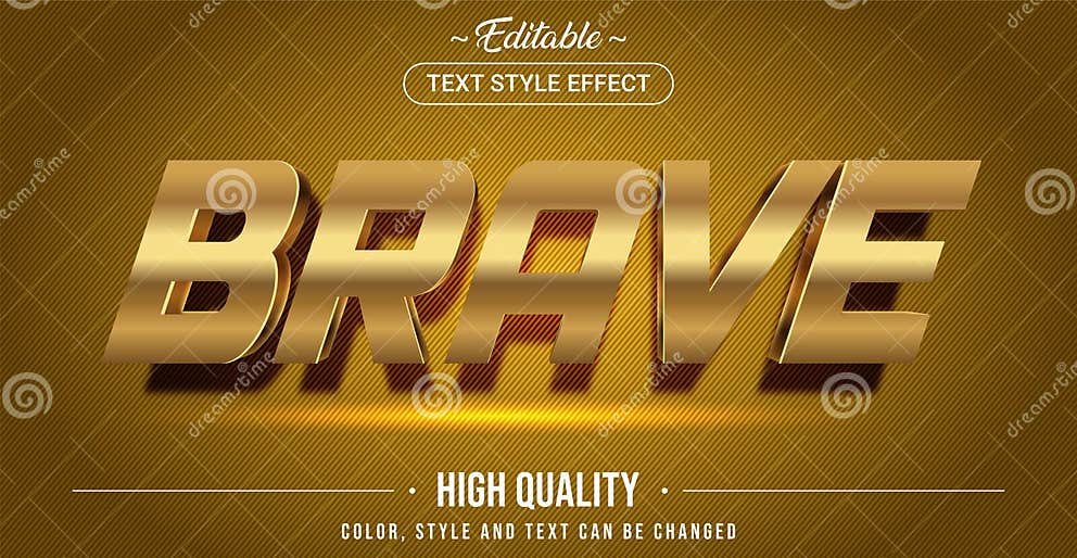 Editable Text Style Effect - Brave Theme Style Stock Vector ...
