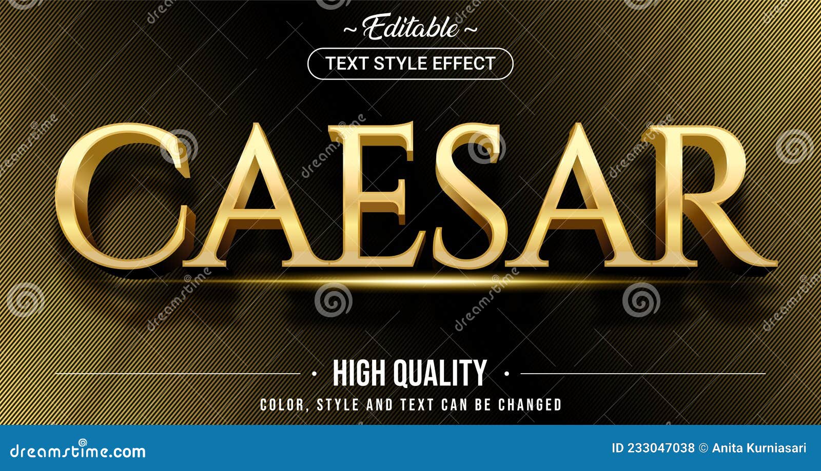 Editable Text Style Effect - Caesar Theme Style Stock Vector ...