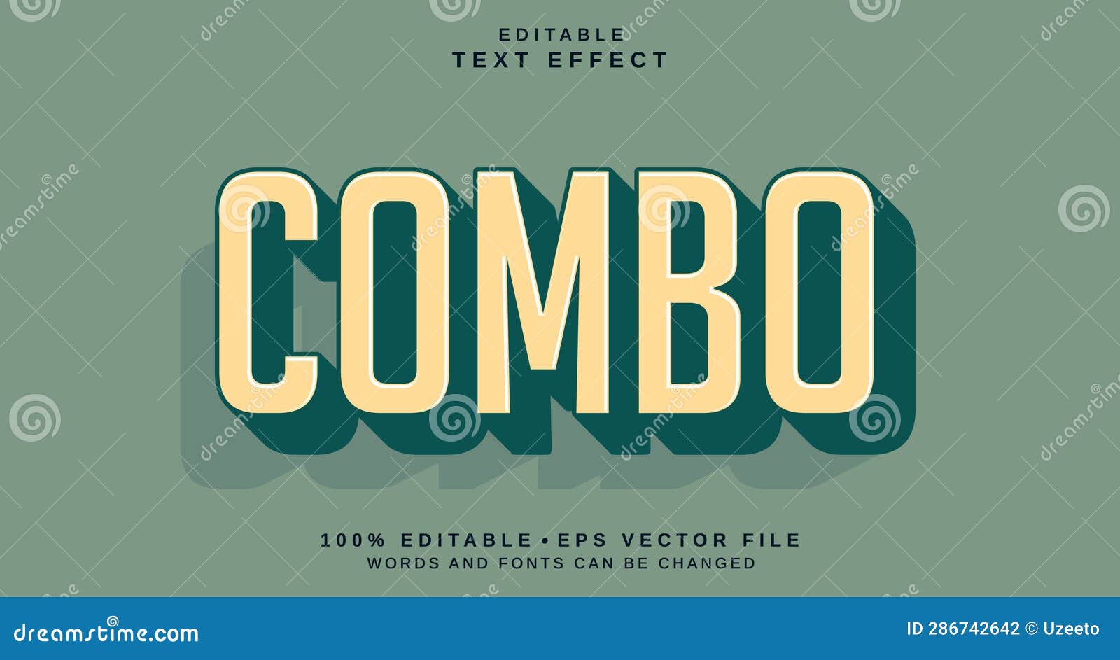 Editable Text Style Effect - Combo Text Style Theme Stock Illustration ...