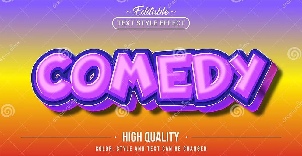 Editable Text Style Effect - Comedy Text Style Theme Stock Vector ...