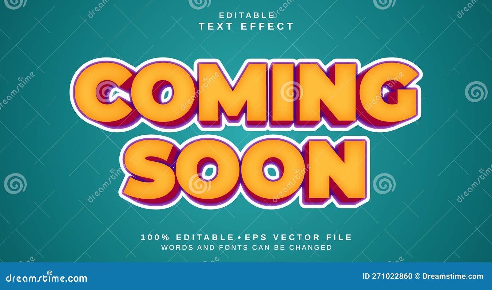 Editable Text Style Effect - Coming Soon Text Style Theme Stock Vector ...