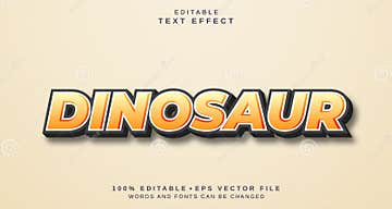 Editable Text Style Effect - Dinosaur Text Style Theme Stock Vector ...
