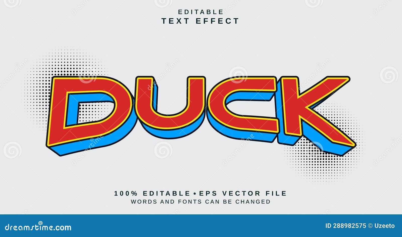 Editable Text Style Effect - Duck Text Style Theme Stock Vector ...