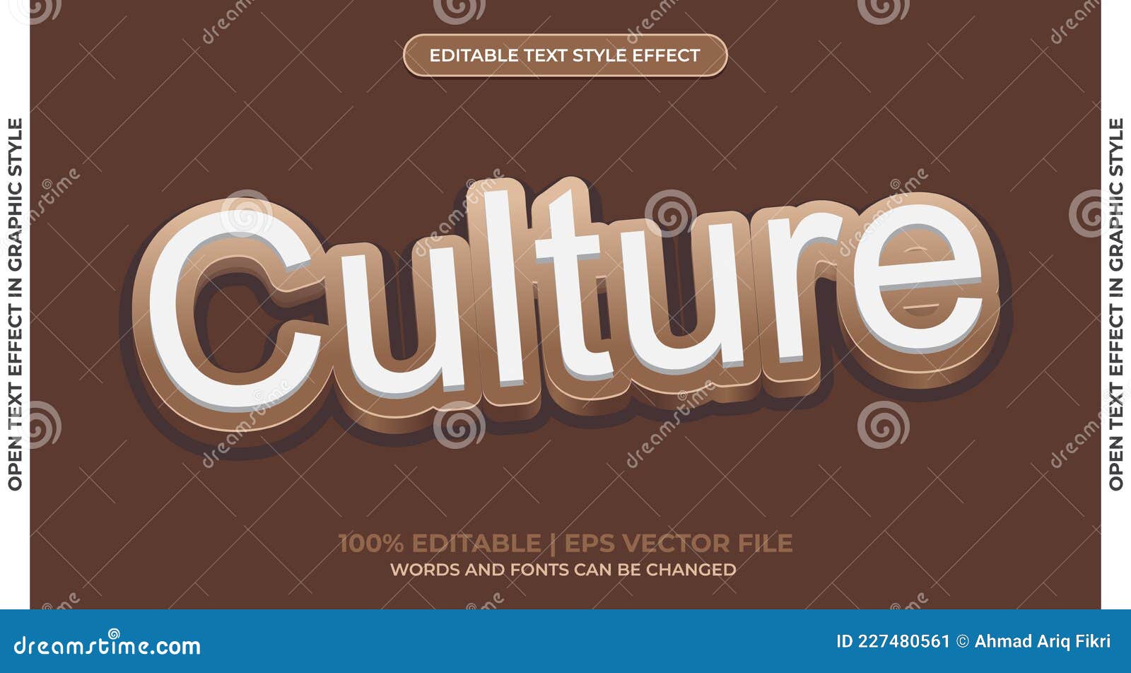 Editable Text Style Effect. Editable Font Style Stock Vector ...