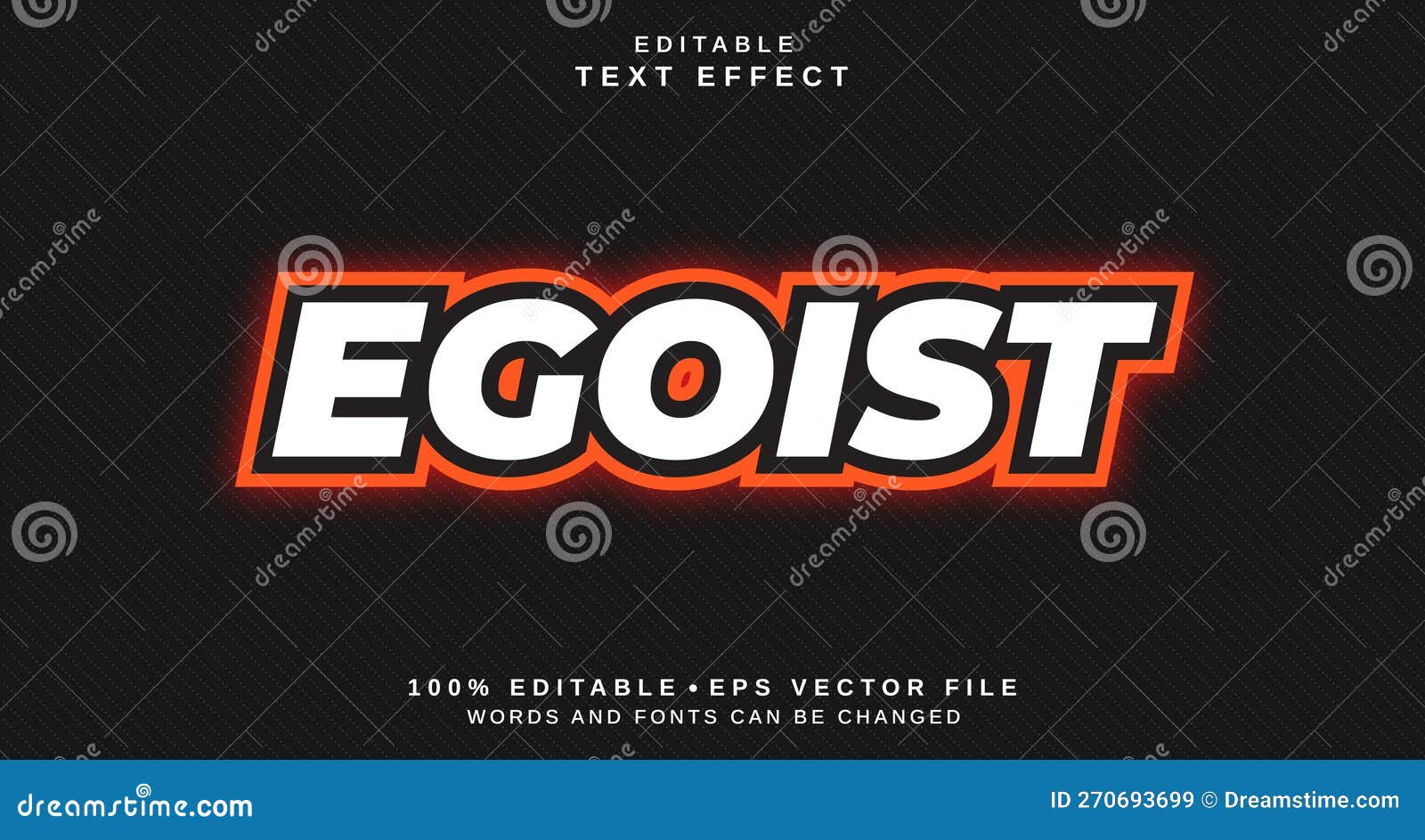 Editable Text Style Effect - Egoist Text Style Theme Stock Vector ...
