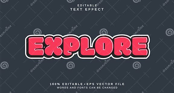 Editable Text Style Effect - Explore Text Style Theme Stock Vector ...